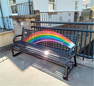 Council fixes vandalism of rainbow bench in Cowbridge donated to mark ...