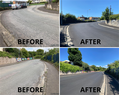 Council resurfaces Subway Road and footpath