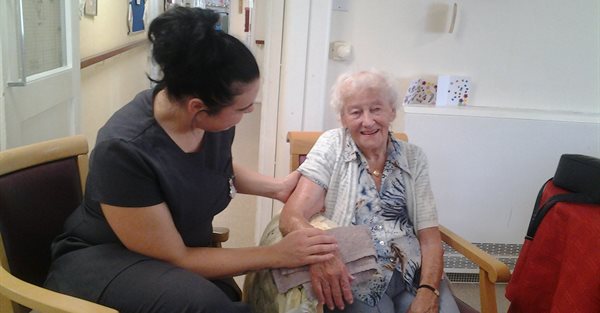 Centenarians receive pampering session!